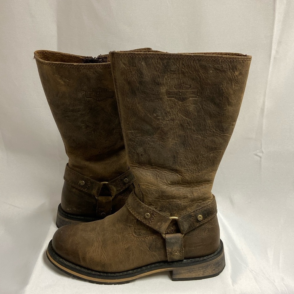 Harley-Davidson Bowden Leather Motorcycle Harness Boo… - Gem